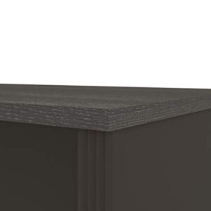 Bestar Prestige + Narrow Desk Shell, 72W, Bark Grey & Slate