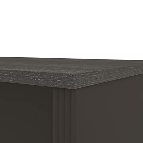 Bestar Prestige + Narrow Desk Shell, 72W, Bark Grey & Slate