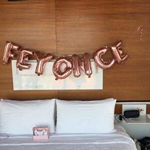 LaVenty Set of 12 Rose Gold FEYONCE Balloons Bachelorette Party Decor Feyonce Party Decoration Engagement Balloon Proposal Decoration