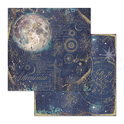 Stamperia International KFT Block 10 sheets - Double Face Cosmos, 30.5 x 30.5 (12" x 12"), Multicoloured