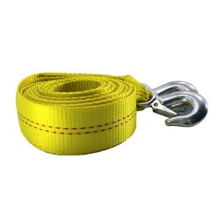 HFS (R) 4.5 Ton 2 Inch x 20 Ft. Polyester Tow Strap Rope 2 Hooks 10000lb Towing Recovery