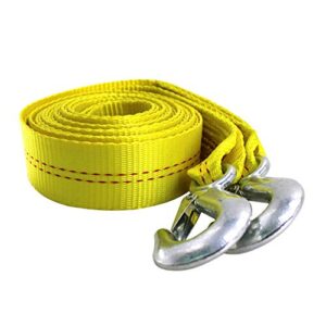 HFS (R) 4.5 Ton 2 Inch x 20 Ft. Polyester Tow Strap Rope 2 Hooks 10000lb Towing Recovery