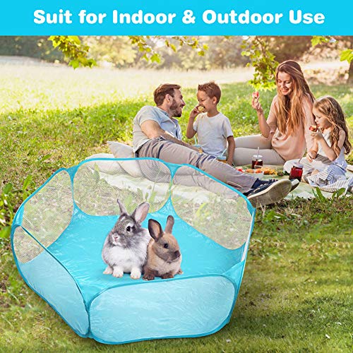 PrimePets Small Animal Cage Tent, Hamster Pet Playpen, Guinea Pig Cage Yard, Waterproof Foldable Outdoor/Indoor Pop Open Exercise Fence, Yard Fence for Baby Chicken Hedgehogs