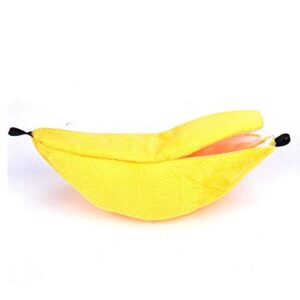 Halloluck 2 Pack Banana Warm Hamster Bed House Hammock Small Animal Warm Bed House Cage, Yellow and Green