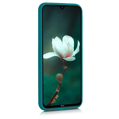 kwmobile Case Compatible with Xiaomi Redmi Note 8 (2019/2021) Case - Soft Slim Protective TPU Silicone Cover - Teal Matte