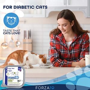 Forza10 Wet Diabetic Cat Food for Diabetic Support and Control, Fish Flavor Canned Cat Food Wet, for Adult Cats with Diabetes, 3.5 Ounce Cans, 32 Pack Case