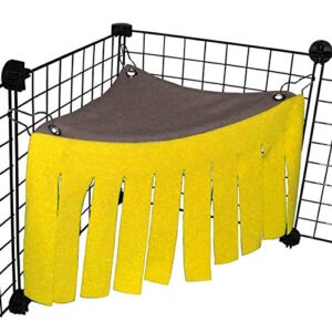 popetpop corner fleece forest guinie pig hideout - guinea pig hammock small pet hanging bed sleeping - pet hideaway for hamster, guinea pigs, ferrets, chinchillas - size 3