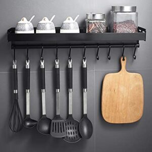 Yesland 60 Packs S Hooks, Black 2-3/8 Inches S Shaped Hooks Hanging Hangers Pan Pot Holder, Perfect Rack Hooks for Pan, Pot, Coat, Bag, Plants in Kitchen, Work Shop, Bathroom,Bedroom & Garden