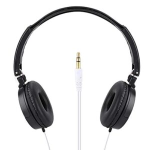 Over-Ear Headphones, Foldable Compact Wired Headset, Easy to Adjust/Sports/Lightweight Stereo HiFi Music Headphone Support TF Card