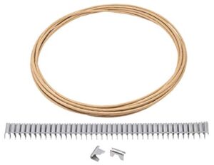 house2home upholstery stay wire for sofa furniture springs, 20ft with 40 clips, 16 gauge, includes instructions