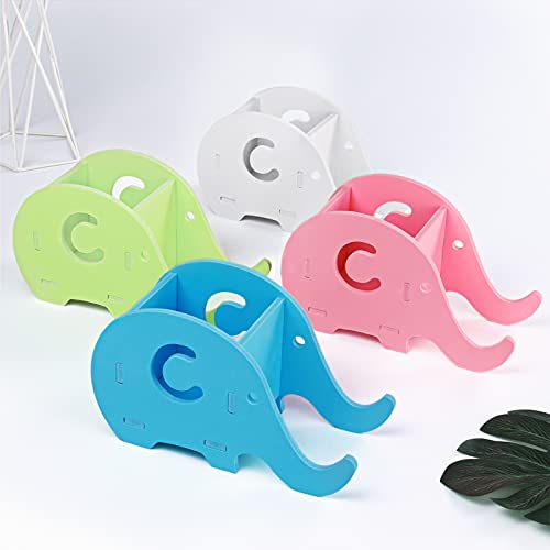 MOKANI Desk Supplies Organiser, Cute Elephant Pencil Holder Multifunctional Office Accessories Desk Decoration with Cell Phone Stand Office Supplies Desk Decor Organiser Christmas Gifts