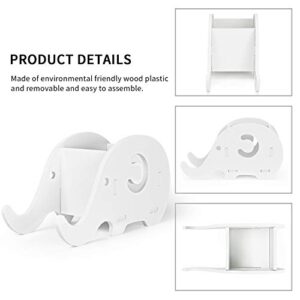 MOKANI Desk Supplies Organiser, Cute Elephant Pencil Holder Multifunctional Office Accessories Desk Decoration with Cell Phone Stand Office Supplies Desk Decor Organiser Christmas Gifts