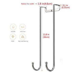 Lunmore Over The Door Hook Length 11.8 inch Heavy Duty Door Hanger for Home Kitchen Office