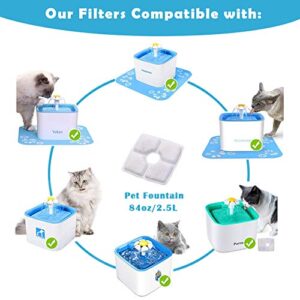 PK.ZTopia 8-Pack Cat Water Fountain Filter, Pet Fountain Filters, Replacement Filters for 84oz/2.5L Automatic Pet Fountain Cat Water Fountain Dog Water Dispenser