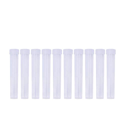 HEALLILY Cross Stitch Needle Tube Plastic Clear Holder Accessories Organizer Needles Dispenser for Embroidery Sewing 10 pcs