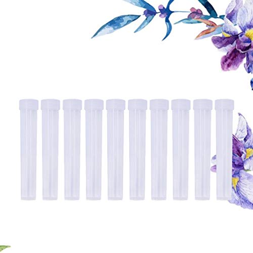 HEALLILY Cross Stitch Needle Tube Plastic Clear Holder Accessories Organizer Needles Dispenser for Embroidery Sewing 10 pcs