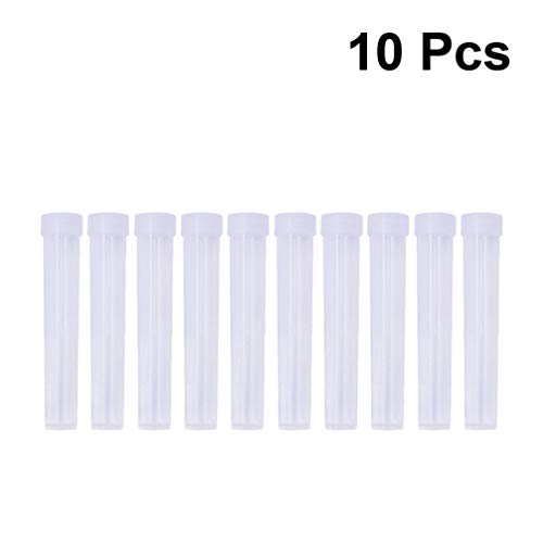 HEALLILY Cross Stitch Needle Tube Plastic Clear Holder Accessories Organizer Needles Dispenser for Embroidery Sewing 10 pcs