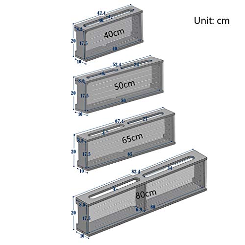 Solid Wood Network Set-top Box Wall Mounted Router Storage Box TV Lower Row Socket Occlusion Box Wireless WiFi Router Shelf (Size : Length 50cm)