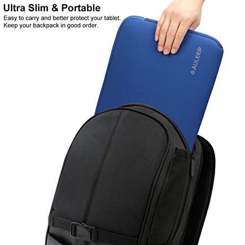 AULEEP 15-15.6 Inch Laptop Sleeves, Neoprene Notebook Computer Pocket Tablet Carrying Sleeve/Water-Resistant Compatible Laptop Sleeve for Acer/Asus/Dell/Lenovo/HP, Dark Blue