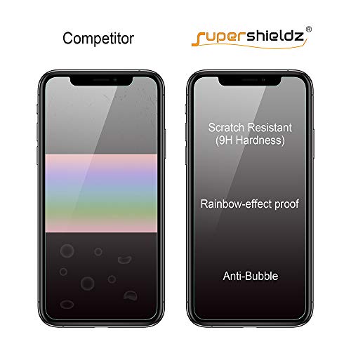 (3 Pack) Supershieldz Designed for Apple iPhone 11 Pro Max and iPhone XS Max (6.5 inch) Tempered Glass Screen Protector with (Easy Installation Tray) Anti Scratch, Bubble Free