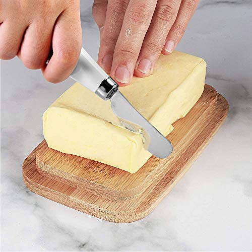 SZUAH Porcelain Butter Dish with Lid and Knife (500ml), Large Butter Keeper Container Butter Dishes with Covers for Countertop High Quality Silicone Sealing, Dishwasher Safe