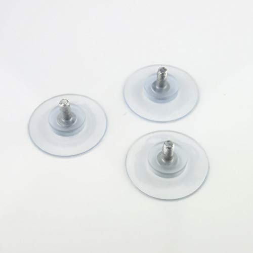 12 Pieces 30mm Diameter Rubber Strong Suction Cup Replacements with M4 x 8mm Thread Screw for Glass Table Tops