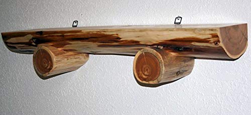 Cedar Log Wall Shelf