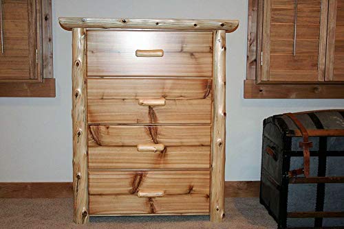 Cedar Log Dresser 4 Drawer