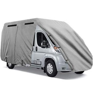 north east harbor waterproof superior class-b rv motorhome cover fits length 18'-20' class b camper van/conversion vans zippered panels heavy duty 4 layer fabric - 20ft l x 7ft w x 8ft h, gray (cb710)