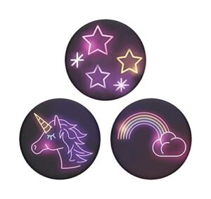 popsockets popminis: mini grips for phones & tablets (3 pack) - neon dream