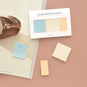 Monolike Color Palette Sticky Plan 300 C Set 4p - Self-Adhesive Memo Pad 50 Sheets