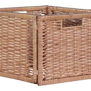 Niche Cubo Set of 6 Full-Size Foldable Wicker Storage Basket- Natural