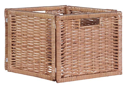 Niche Cubo Set of 6 Full-Size Foldable Wicker Storage Basket- Natural