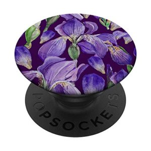 Purple Iris Floral Blossoms