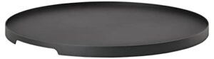 zone denmark, singles round tray, metal, modern design, black, 1 count