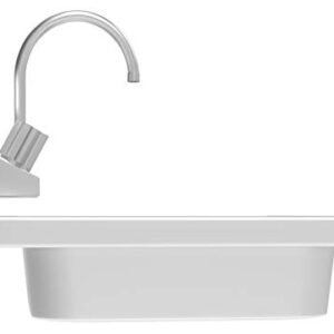 KoolMore Stainless Steel Commercial Hand Sink with Goosneck Faucet 17" x 15" - Wall Mount Hand Wash Sink, Silver (SH17-4GNF)