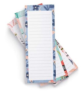 jot & mark shopping list pads floral print | elegant notepads for groceries and to-do lists (set of 3)