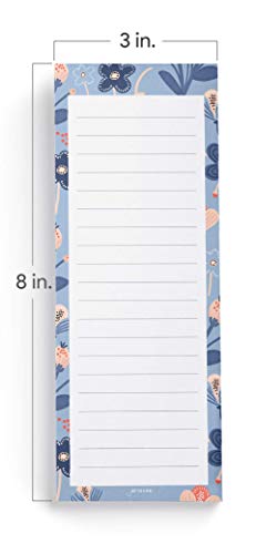 Jot & Mark Shopping List Pads Floral Print | Elegant Notepads for Groceries and To-Do Lists (Set of 3)