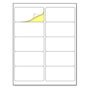 (2" x 4") 30 sheets, printable white sticker labels, laser/inkjet printing - matte, 10 per page