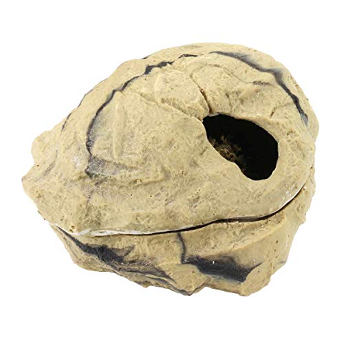 POPETPOP Snake Hide-Reptile Hides and Caves-Lizard Hideout Durable Large Crawler Shelter Reptile Hideout for Snake Reptile Lizard-Large