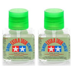 tamiya 87038 extra thin cement glue fine tip 40ml 2 pack