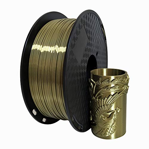 Silk Antique Gold PLA Filament 1.75 mm 1KG 3D Printer Filament 2.2LS Shiny Silky Gold Filament 3D Printing Materials HZST3D