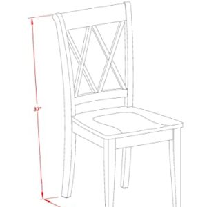 East West Furniture LGCL9-LWH-W, 9-Piece