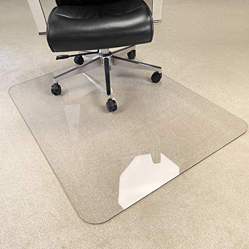 [UpgradedVersion] Crystal Clear 1/5" Thick 47" x 40" Heavy Duty Hard Chair Mat, Can be Used on Carpet or Hard Floor