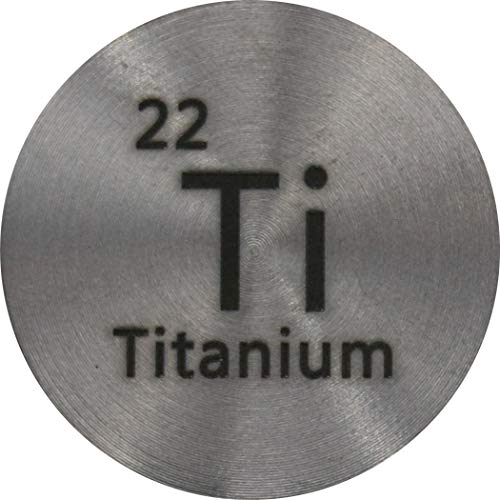 Titanium (Ti) 24.26mm Metal Disc 99.7% Pure for Collection or Experiments