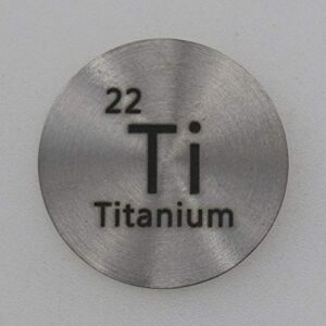 Titanium (Ti) 24.26mm Metal Disc 99.7% Pure for Collection or Experiments