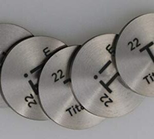 Titanium (Ti) 24.26mm Metal Disc 99.7% Pure for Collection or Experiments