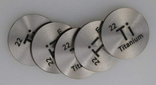 Titanium (Ti) 24.26mm Metal Disc 99.7% Pure for Collection or Experiments