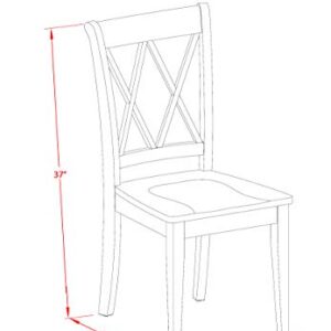 East West Furniture HLCL5-BMK-W