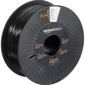 Amazon Basics PLA 3D Printer Filament, 1.75mm, Black, 1 kg Spool